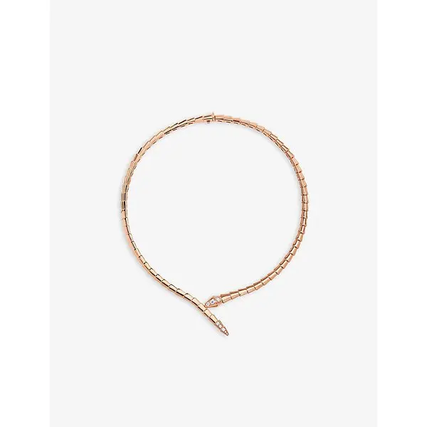 BVLGARI Serpenti Viper Diamond Necklace - Rose Gold