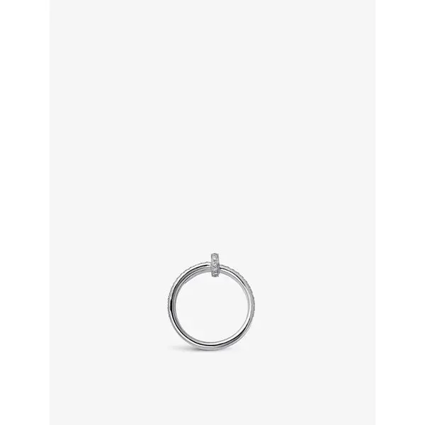 Cartier Juste Un Clou 18ct White-gold Diamond-paved Double Ring