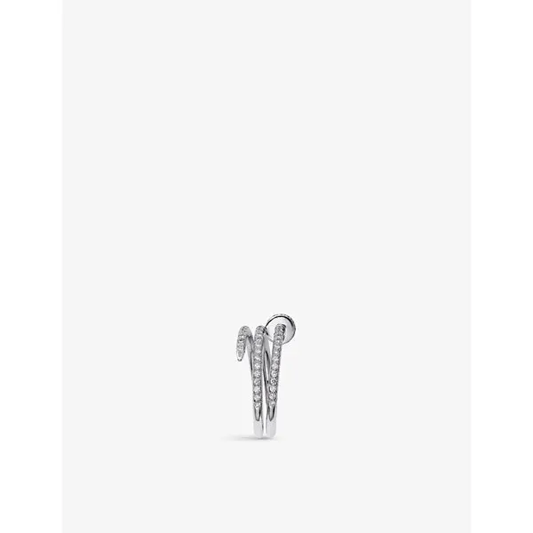 Cartier Juste Un Clou 18ct White-gold Diamond-paved Double Ring