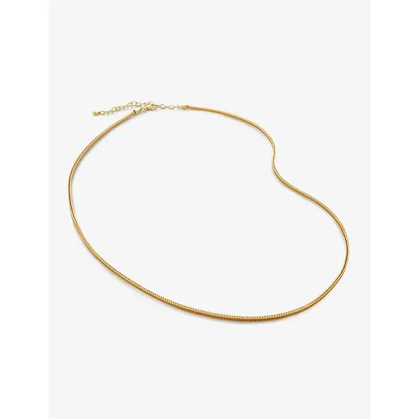 Monica Vinader Juno Fine 18ct Vermeil Sterling Silver Chain Necklace - Yellow Gold