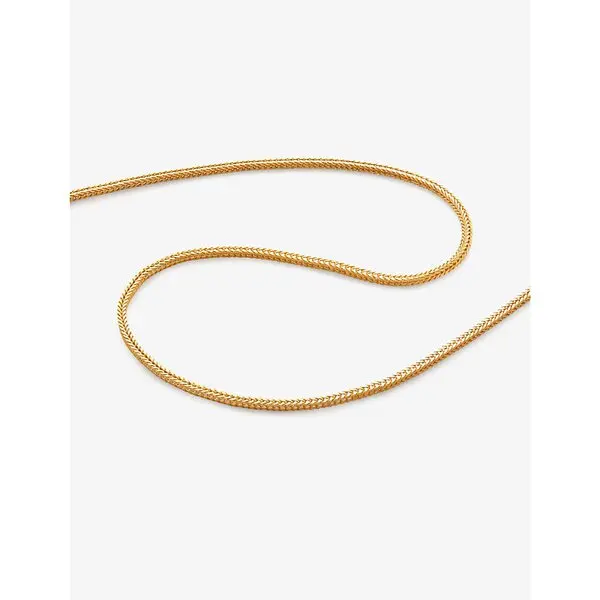 Monica Vinader Juno Fine 18ct Vermeil Sterling Silver Chain Necklace - Yellow Gold