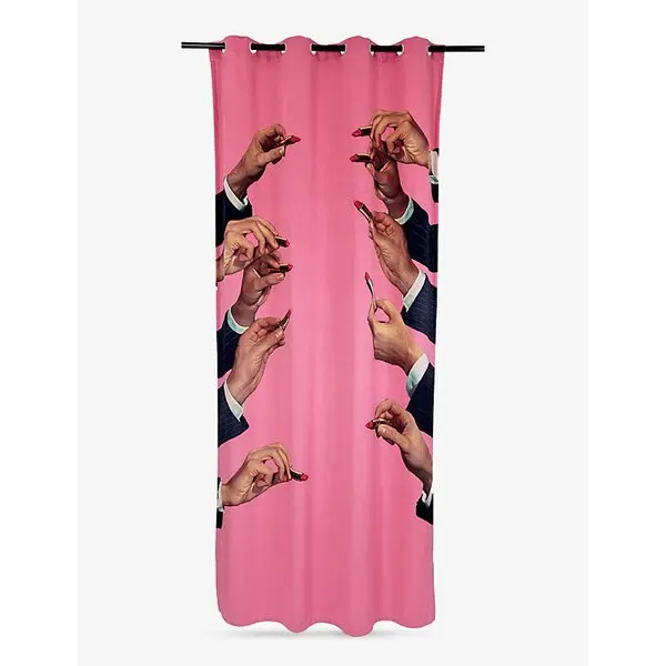 SELETTI X Toiletpaper Lipstick Print Woven Curtains 280cm - One-color
