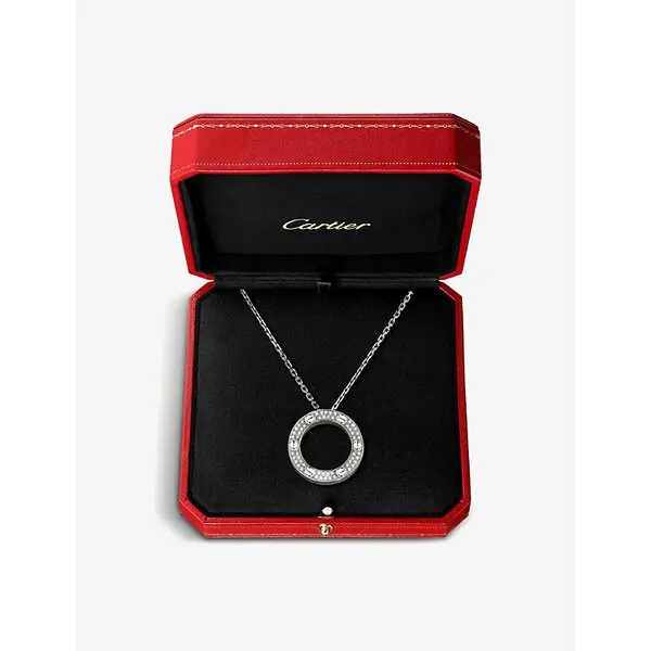 Cartier Love 18ct White-gold Diamond Necklace - One-color