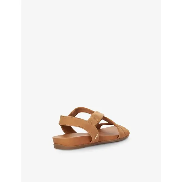 DUNE Landies Crossover-strap Suede Sandals - Camel-nubuck