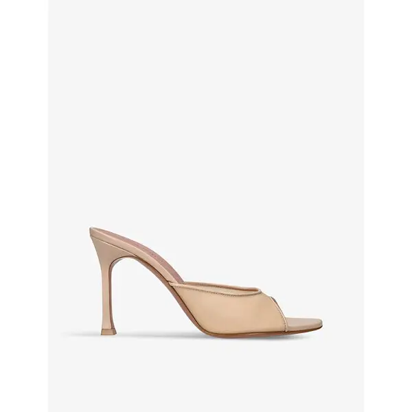 Amina Muaddi Alexa 95 Mesh Slippers