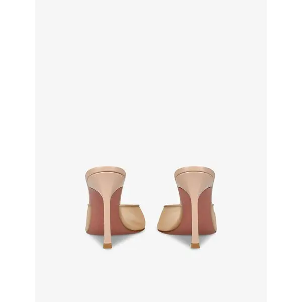 Amina Muaddi Alexa 95 Mesh Slippers