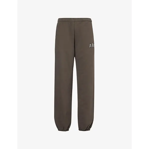 ADANOLA Logo-embroidered Straight-leg Jogging Bottoms - Coffee Bean