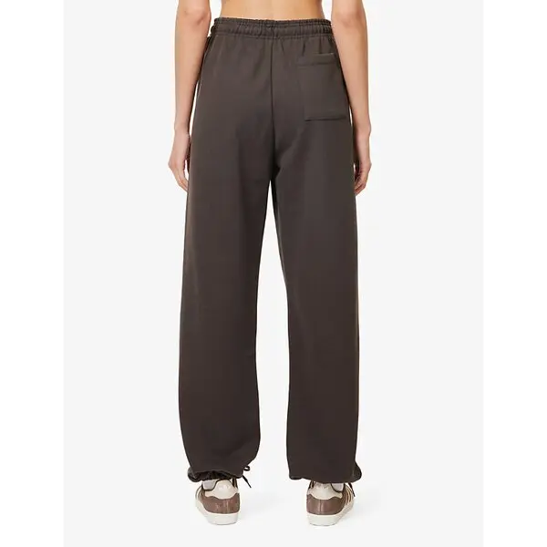 ADANOLA Logo-embroidered Straight-leg Jogging Bottoms - Coffee Bean