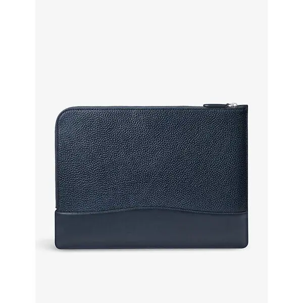 ASPINAL OF LONDON City Large Logo-embossed Leather Laptop Case