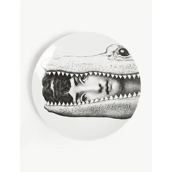 FORNASETTI Tema E Variazioni Crocodile Plate No.233 Porcelain Wall Plate 26cm