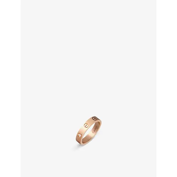 Cartier Mini Love 18ct And 1 Diamond Wedding Band - Rose Gold