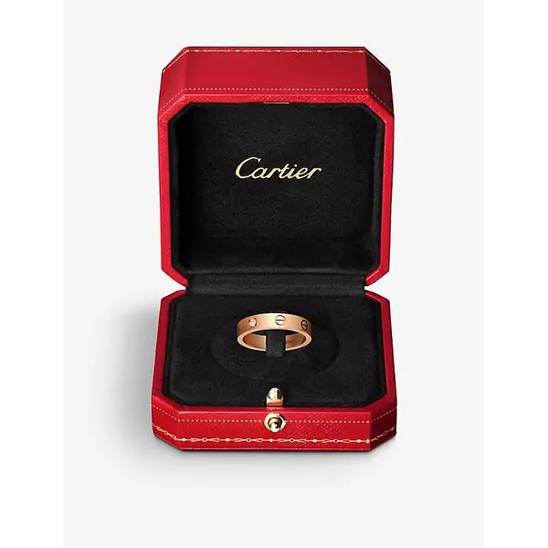 Cartier Mini Love 18ct And 1 Diamond Wedding Band - Rose Gold