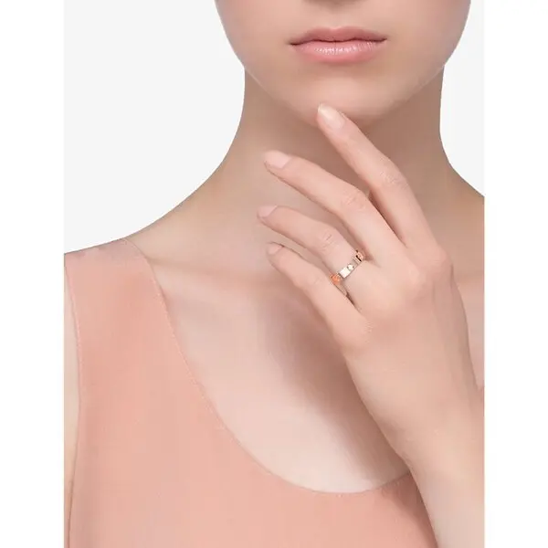 Cartier Mini Love 18ct And 1 Diamond Wedding Band - Rose Gold