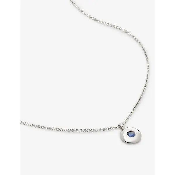 Monica Vinader And Blue Sapphire Necklace - Sterling Silver