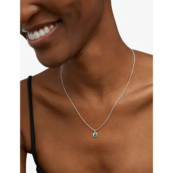Monica Vinader And Blue Sapphire Necklace - Sterling Silver
