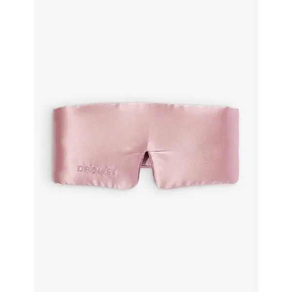 DROWSY SLEEP CO Brand-embroidered Padded Silk Sleep Mask - Damask Rose