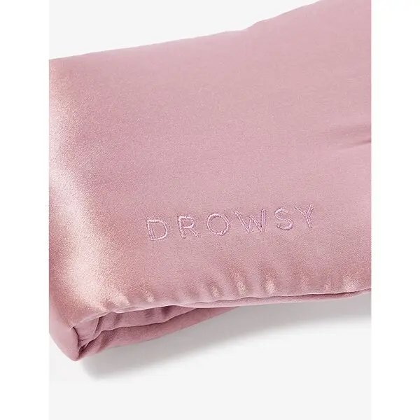 DROWSY SLEEP CO. Brand-embroidered Padded Silk Sleep Mask - Damask Rose