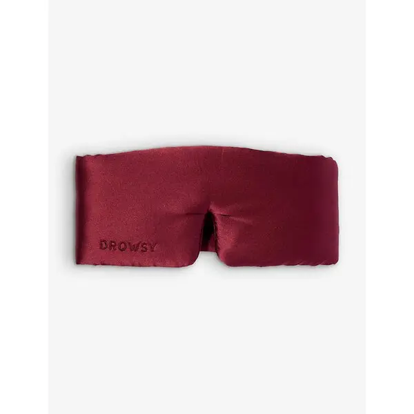 DROWSY SLEEP CO Brand-embroidered Padded Silk Sleep Mask - Le Vie En Rouge