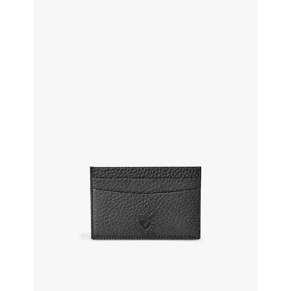 ASPINAL OF LONDON Logo-embellished Leather Card Holder - Black