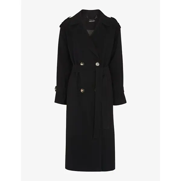 Whistles Riley Belted Woven Trench Coat