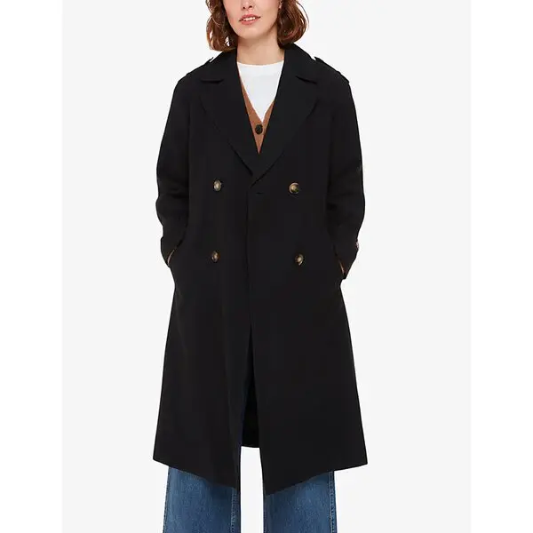Whistles Riley Belted Woven Trench Coat