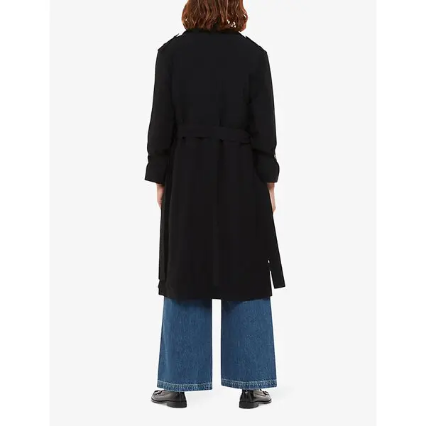 Whistles Riley Belted Woven Trench Coat