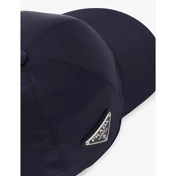 PRADAキャップ　 prada-black-denim-baseball-cap