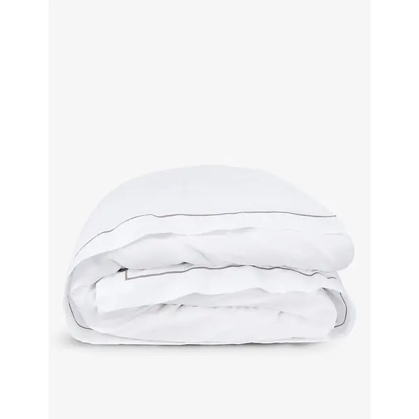 THE WHITE COMPANY Savoy Cotton Duvet Cover - White/mink