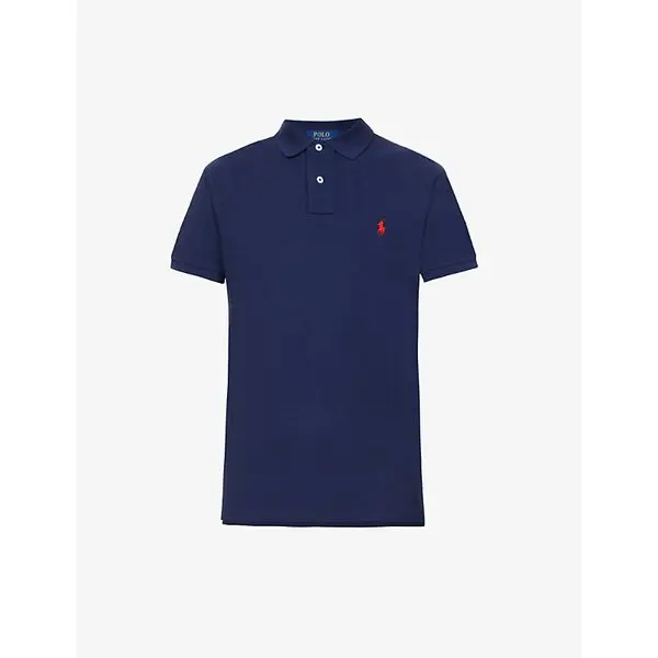Polo Ralph Lauren Slim-fit Cotton-piqué Polo Shirt - Newport Navy