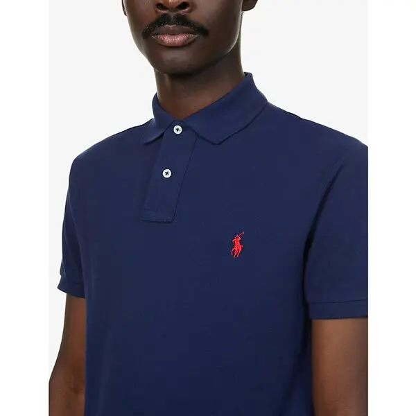 Polo Ralph Lauren Slim-fit Cotton-piqué Polo Shirt - Newport Navy