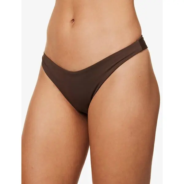 AWAY THAT DAY Fiji High-rise Bikini Bottom - Espresso