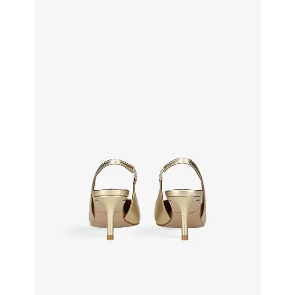 Kurt Geiger Eagle-embellishment Leather Slingback Courts