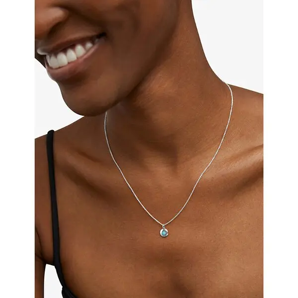 Monica Vinader And Turquoise Necklace - Sterling Silver