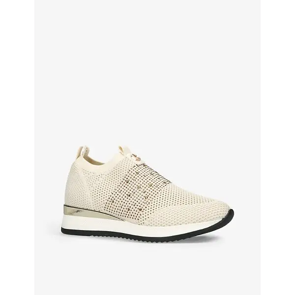Carvela Janeiro 2 Crystal-embellished Knitted Trainers