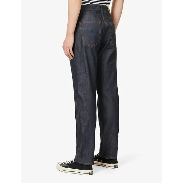 Nudie Jeans Gritty Jackson Straight-leg Regular-fit Denim Jeans - Dry Old
