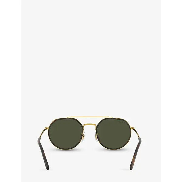 Ray-ban Irregular-frame Metal Sunglasses - Gold
