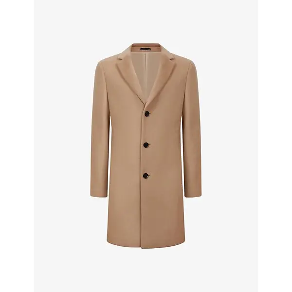 REISS Gable Single-breasted Wool-blend Coat