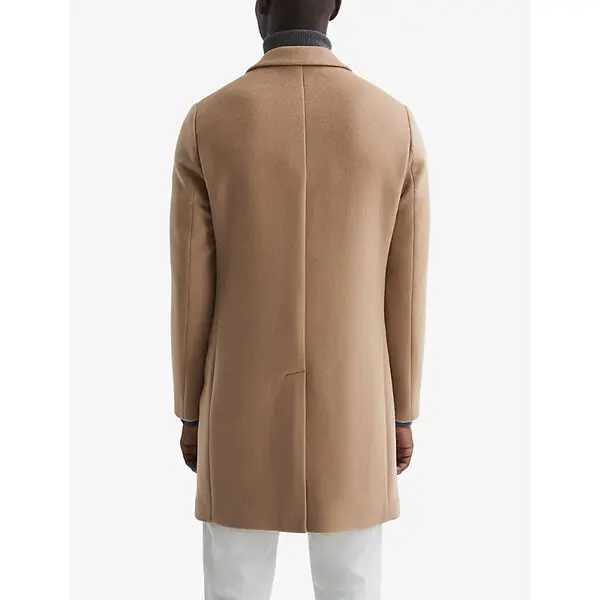 REISS Gable Single-breasted Wool-blend Coat