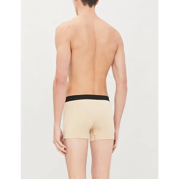 TOM FORD Logo-embroidered Cotton-blend Jersey Boxers - Nude 1