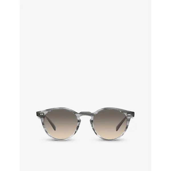 Oliver Spencer Round-frame Acetate Sunglasses - Grey