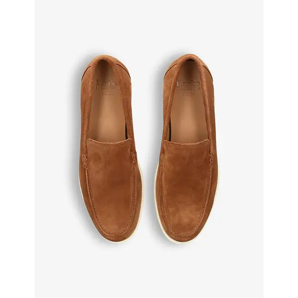LOAKE Tuscany Slip-on Suede Loafers - Brown
