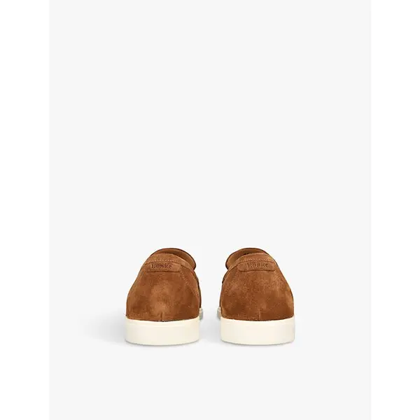 LOAKE Tuscany Slip-on Suede Loafers - Brown