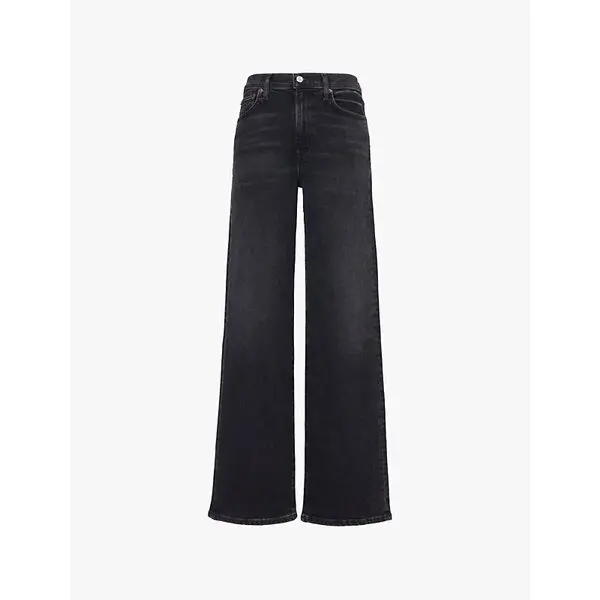 AGOLDE Straight-leg Mid-rise Cotton-blend Jeans - Hush (washed Black)