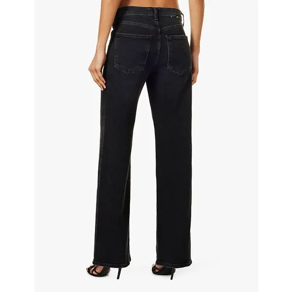AGOLDE Straight-leg Mid-rise Cotton-blend Jeans - Hush (washed Black)