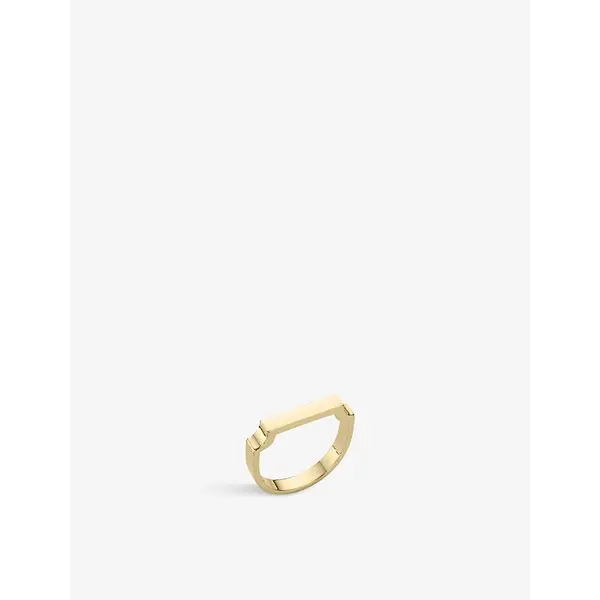 Monica Vinader Signature 18ct Yellow-gold Plated Vermeil Ring - Yellow Gold
