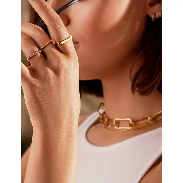 Monica Vinader Signature Ring - Yellow Gold