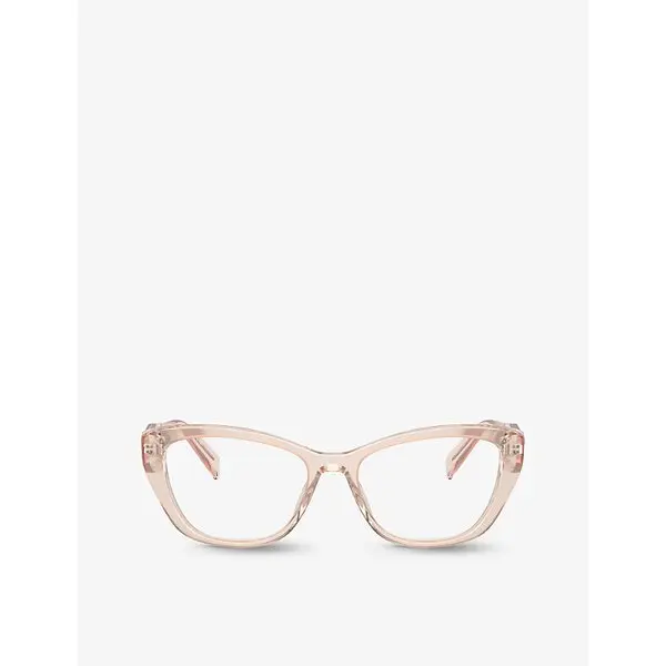 Prada Pr 19wv Cat-eye Acetate Glasses - Pink