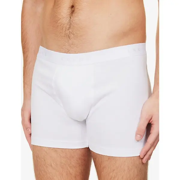 Falke Tonal Waistband Pack Of Two Stretch-cotton Boxers - White