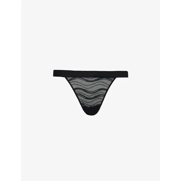 Calvin Klein Mid-rise Stretch-lace Thong