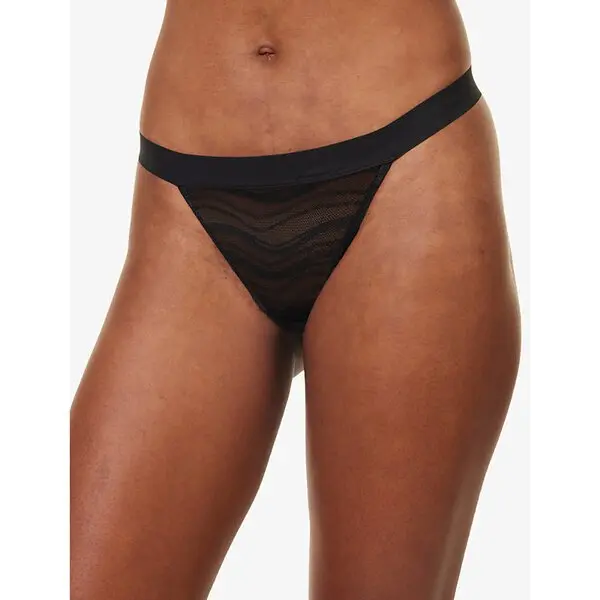 Calvin Klein Mid-rise Stretch-lace Thong